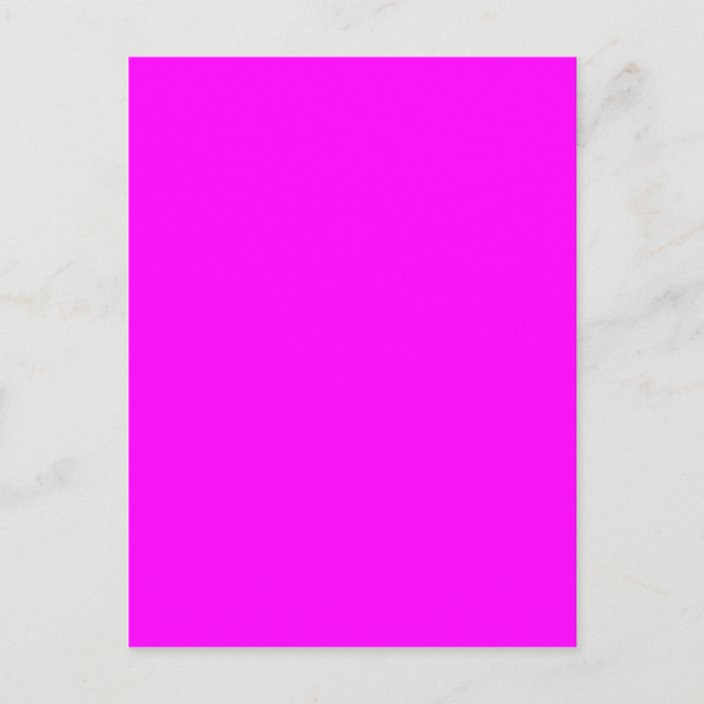 Neon pink hex code FF00FF Postcard | Zazzle.co.uk