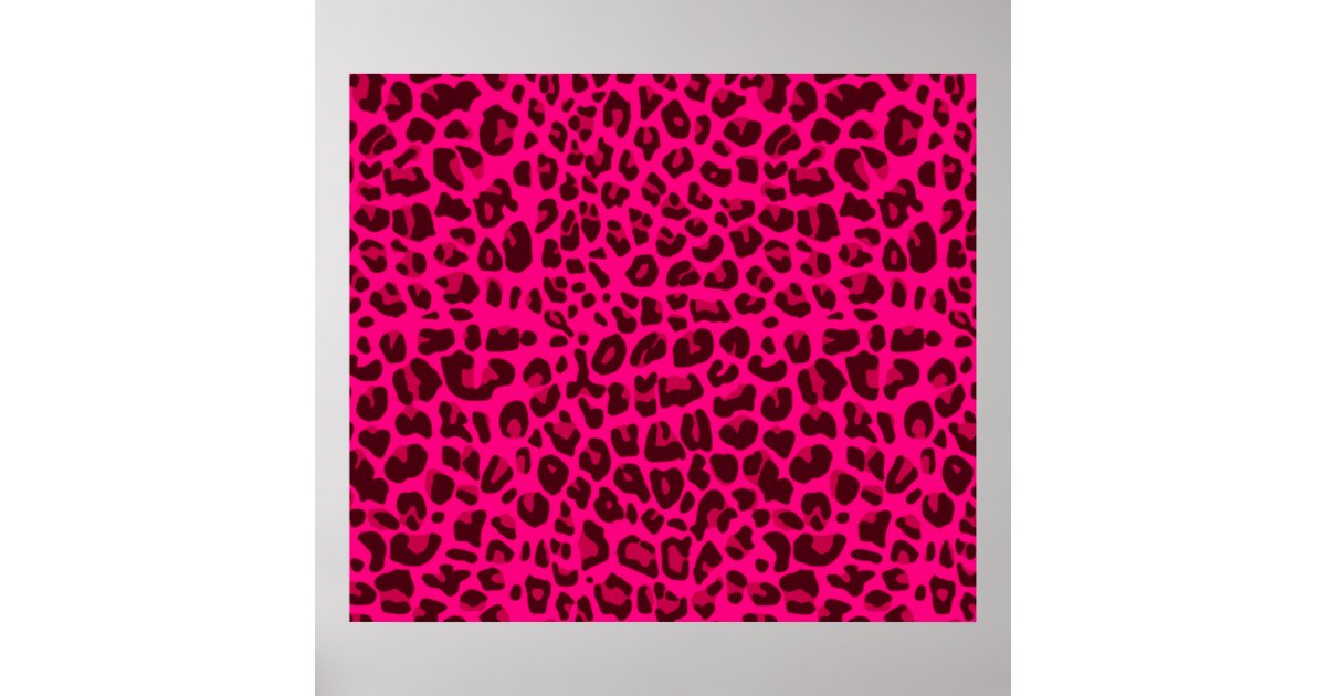 Neon pink leopard print pattern | Zazzle