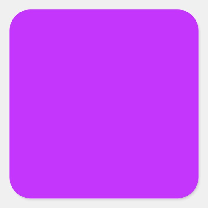 Neon Purple Large Square Sticker | Zazzle.co.uk