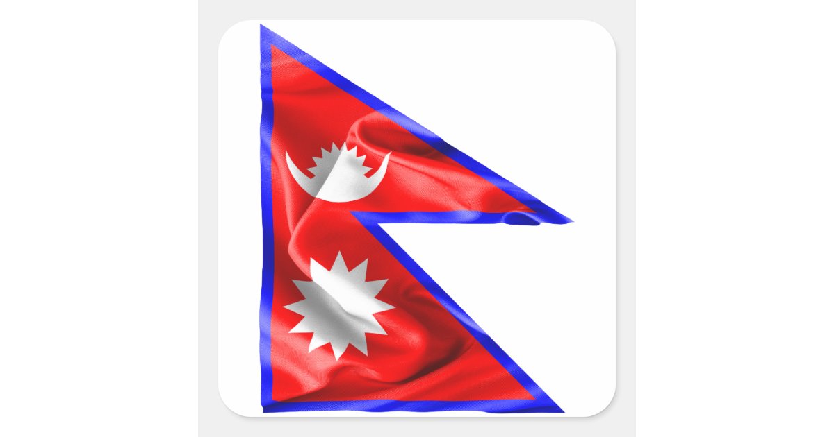 Nepal Flag Square Sticker | Zazzle