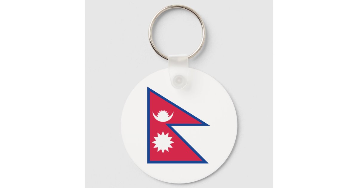 Nepal – Nepali Flag Key Ring | Zazzle