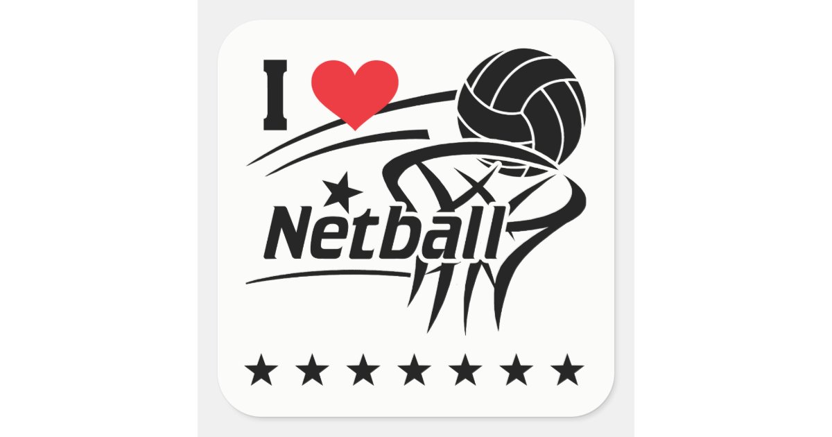 Netball, I Love Netball, Sticker | Zazzle