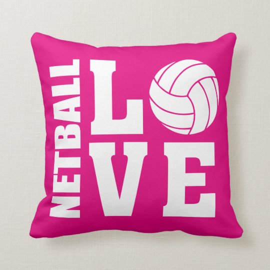 NETBALL LOVE Pink Netball scatter cushion | Zazzle.co.uk
