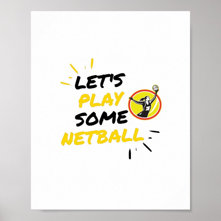 Netball player poster | Zazzle
