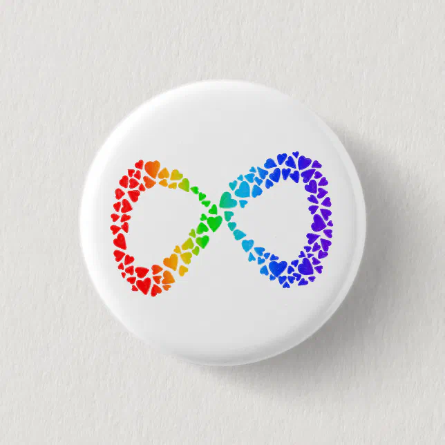 Neurodiversity Autism Awareness Acceptance Rainbow 3 Cm Round Badge ...
