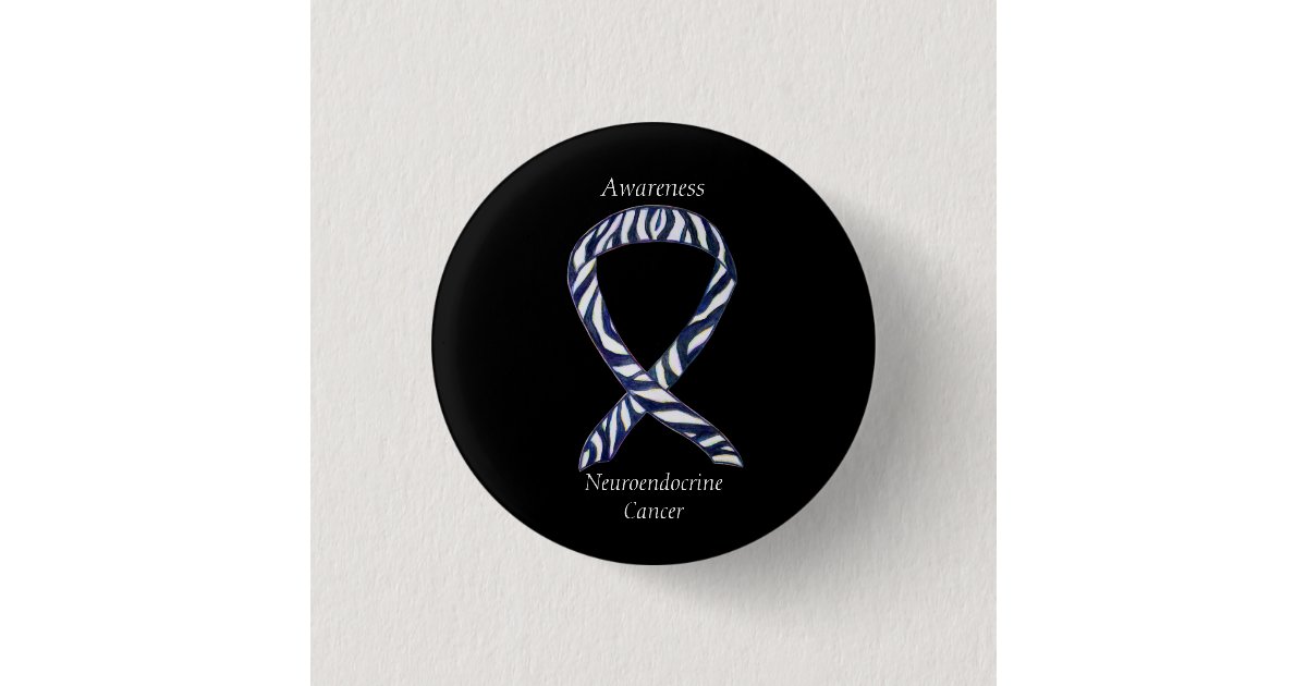 Neuroendocrine Cancer Awareness Ribbon Custom Pin | Zazzle