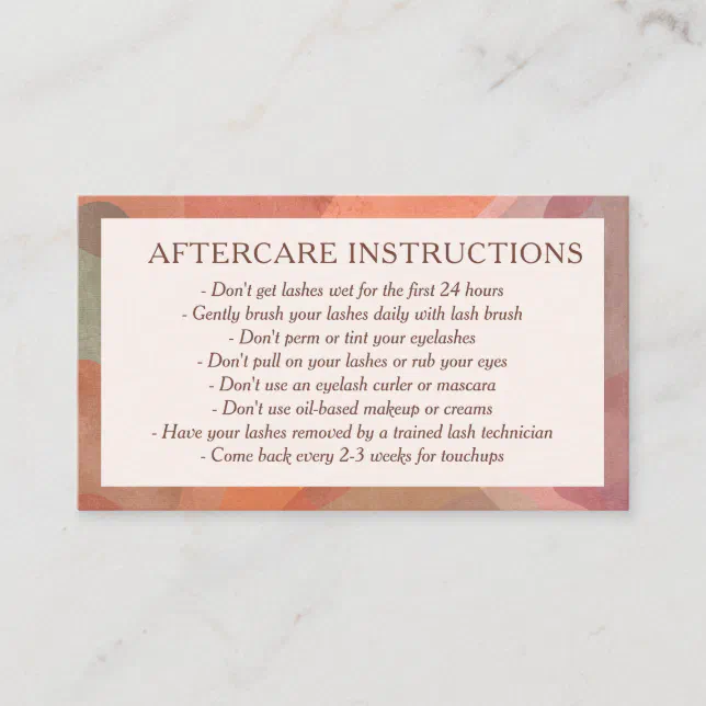 Neutral Abstract Watercolor Modern Aftercare Business Card | Zazzle