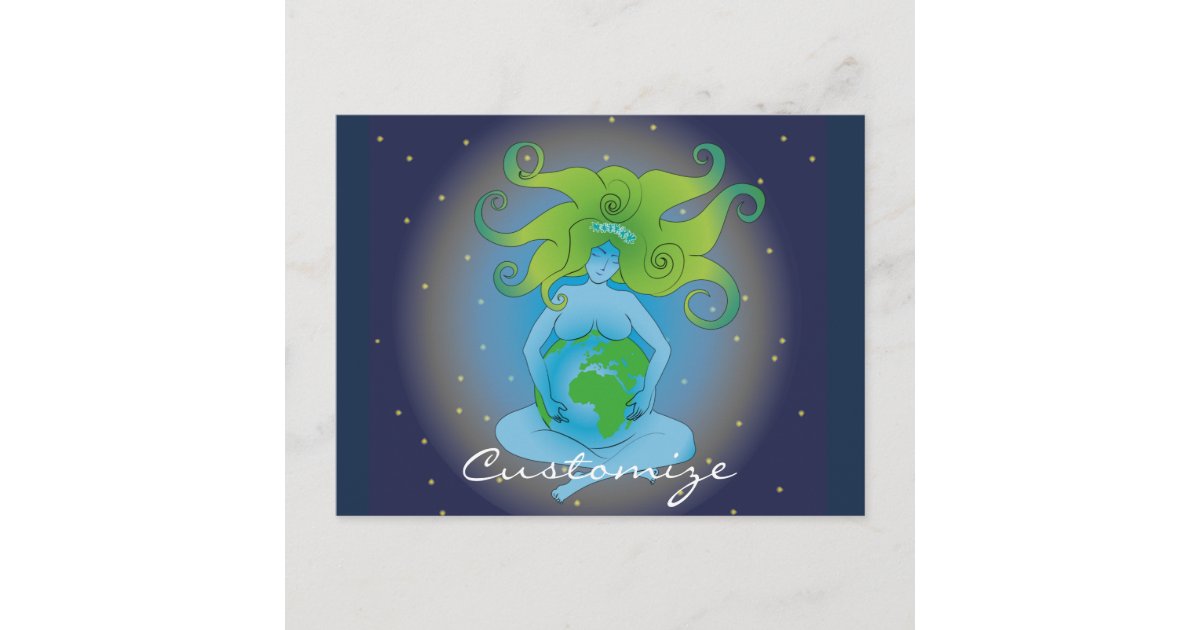 New Age Gaia Goddess Thunder_Cove Postcard | Zazzle