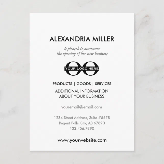 New Business Announcement Postcard | Zazzle