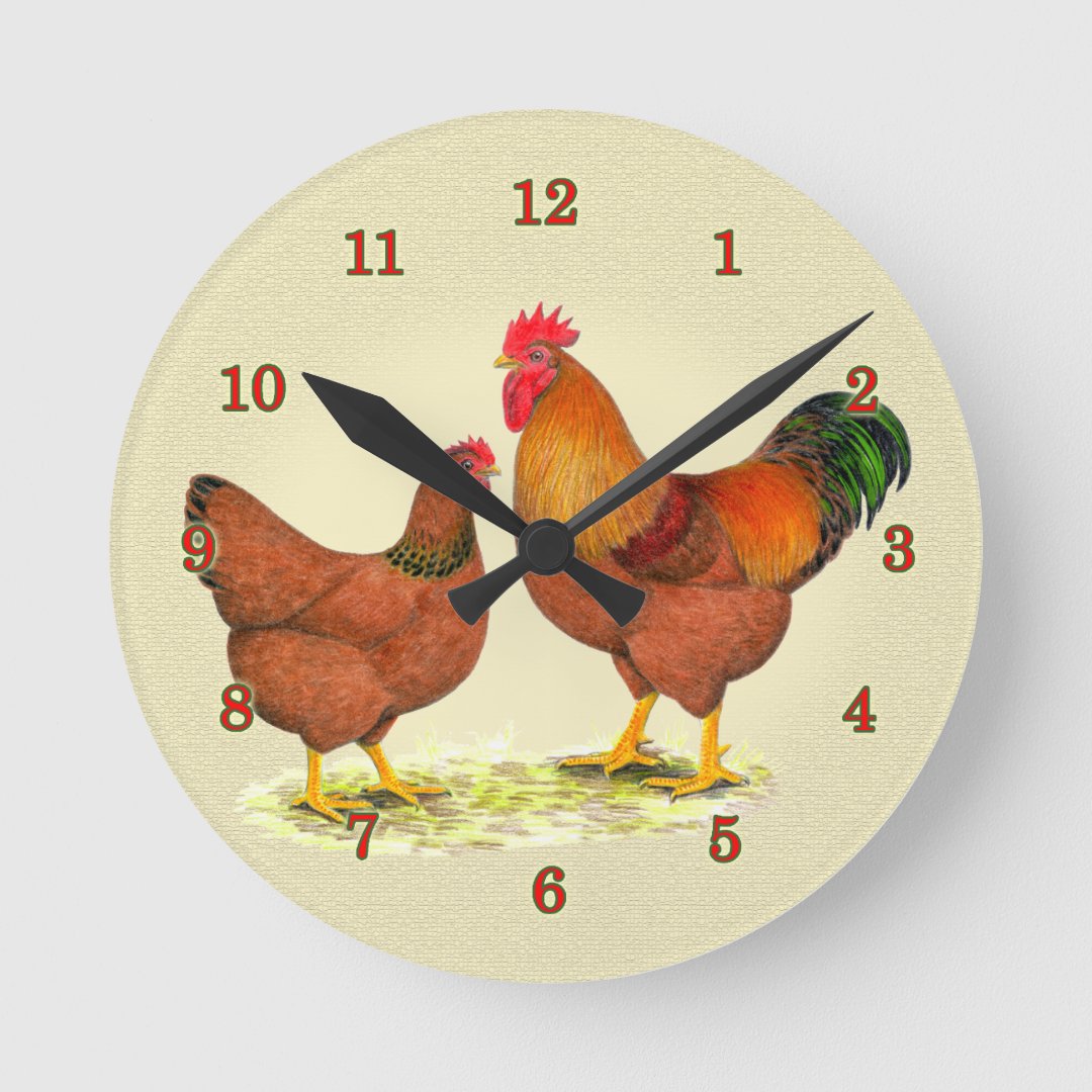 New Hampshire Chickens Clock | Zazzle