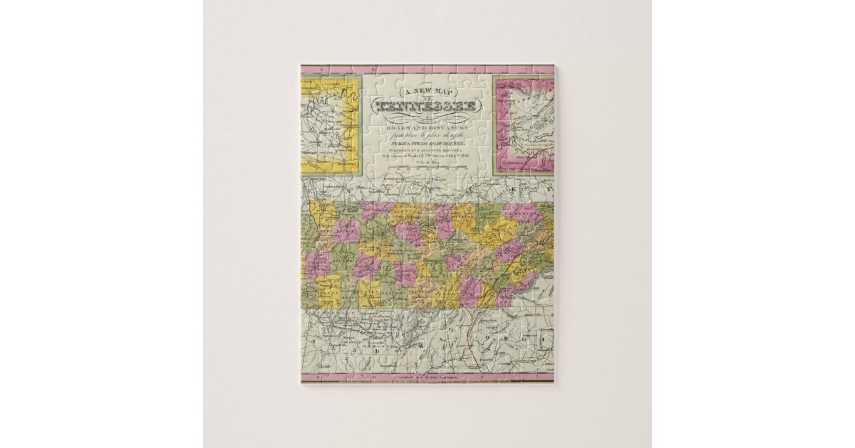 New Map Of Tennessee Jigsaw Puzzle | Zazzle
