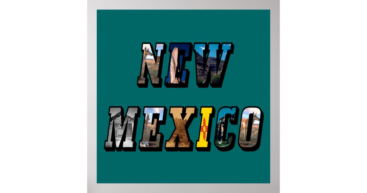 New Mexico, USA Text Poster | Zazzle