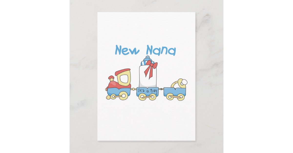 New Nana - Train Tshirts and Gift Postcard | Zazzle