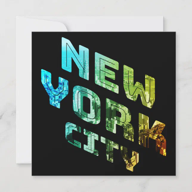 New York City NYC Skyline Downtown Manhattan Metro Invitation | Zazzle