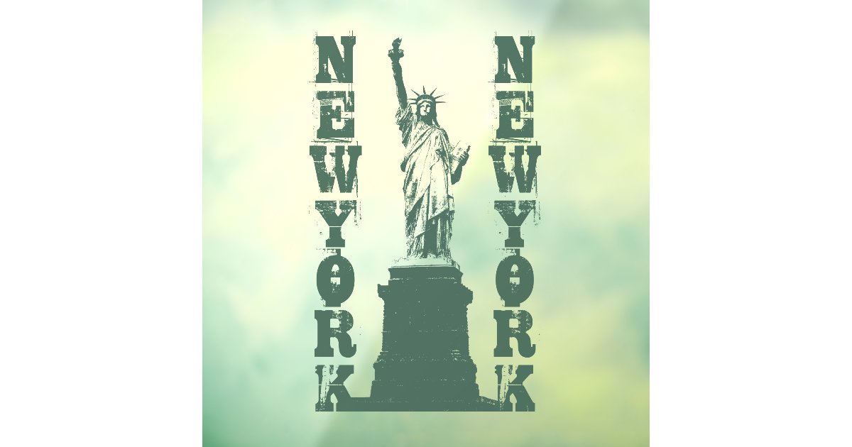 New York Decal Statue of Liberty Window Cling | Zazzle