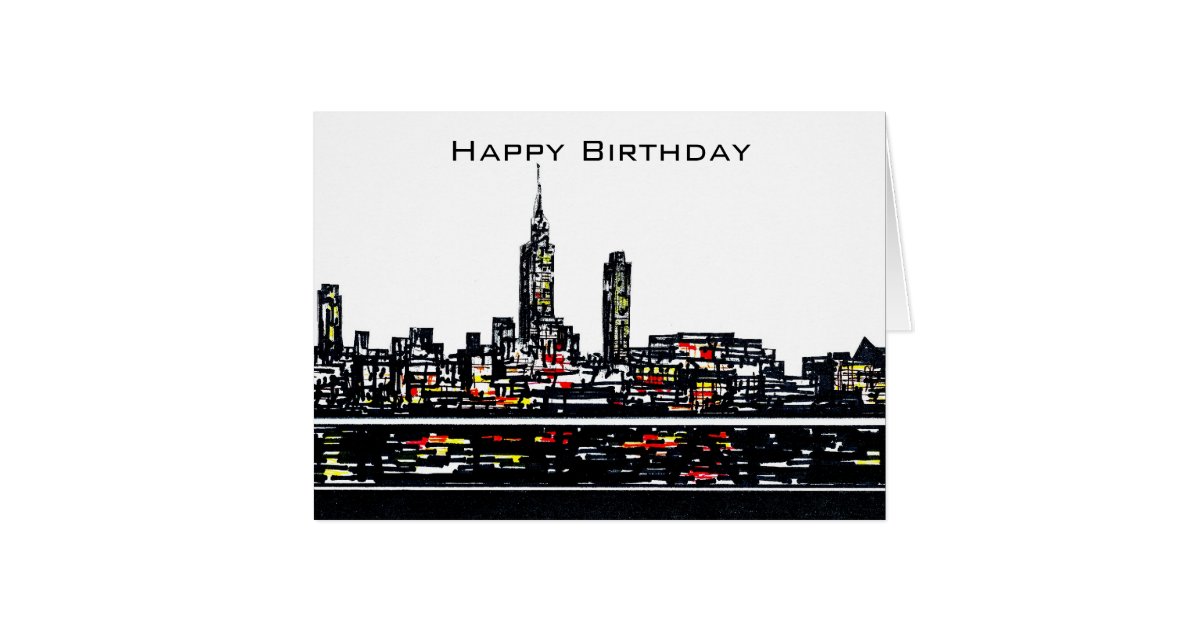 New York Happy Birthday Card | Zazzle.co.uk