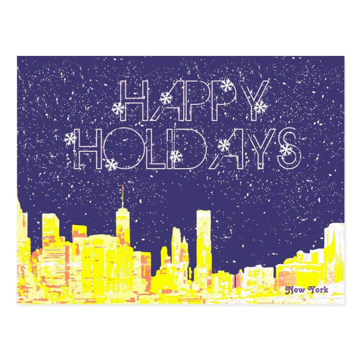 New York Happy Holidays greeting card | Zazzle.co.uk
