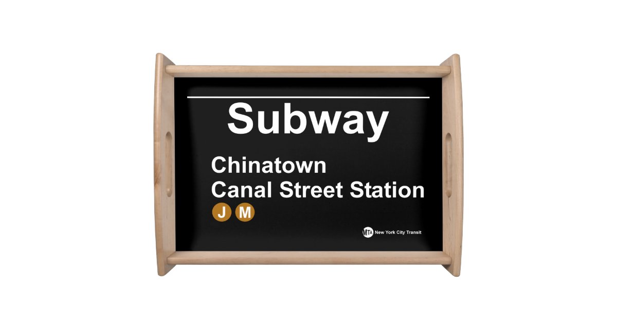New York Subway Station Serving Tray | Zazzle