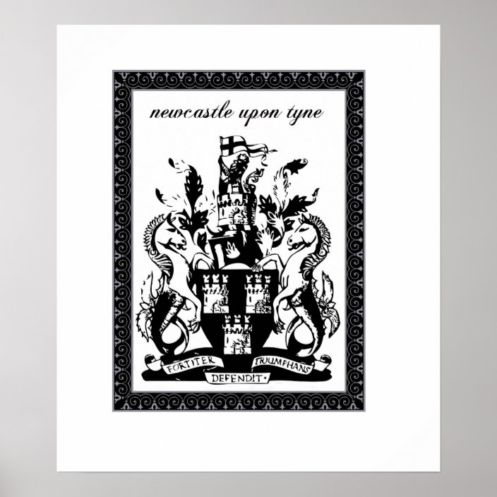 newcastle coat of arms poster | Zazzle.co.uk