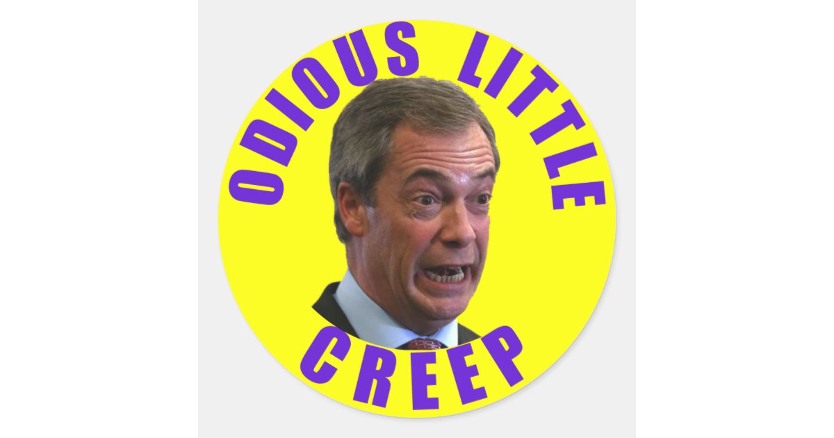 Nigel Farage Classic Round Sticker | Zazzle