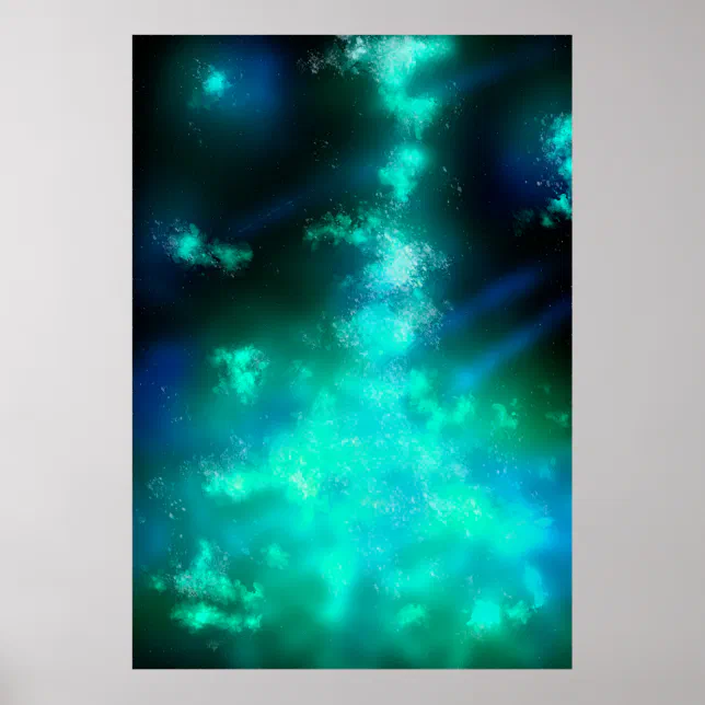 Night Sky Emerald Poster | Zazzle