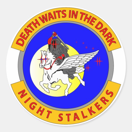 Night Stalkers Classic Round Sticker | Zazzle.co.uk