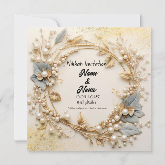 Nikkah wedding invitation | Zazzle
