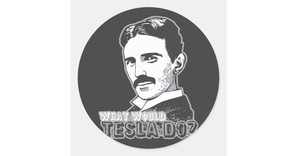Nikola Tesla Classic Round Sticker | Zazzle