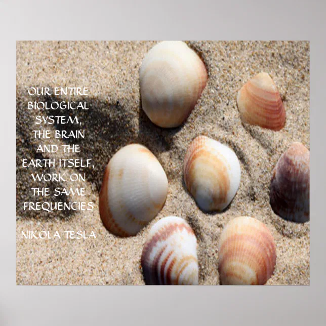 NIKOLA TESLA QUOTE - SAME FREQUENCIES - POSTER | Zazzle
