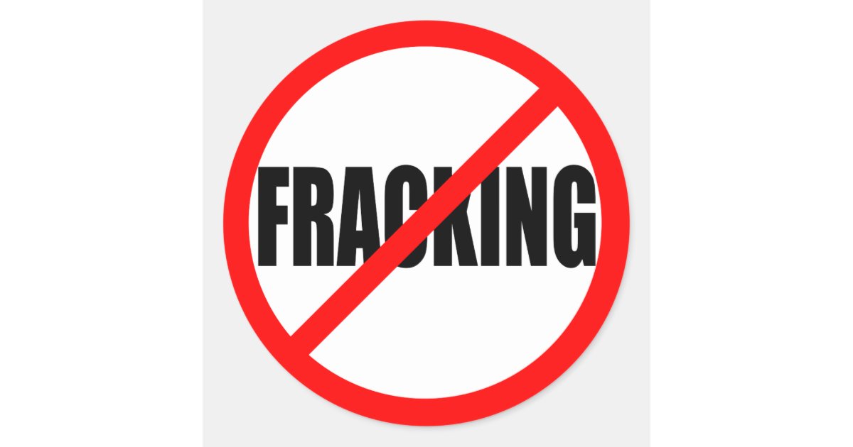 "NO FRACKING" CLASSIC ROUND STICKER | Zazzle