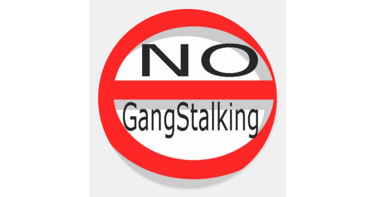 No Gangstalking Classic Round Sticker | Zazzle