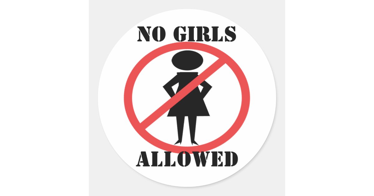 No Girls Allowed Sticker | Zazzle.co.uk