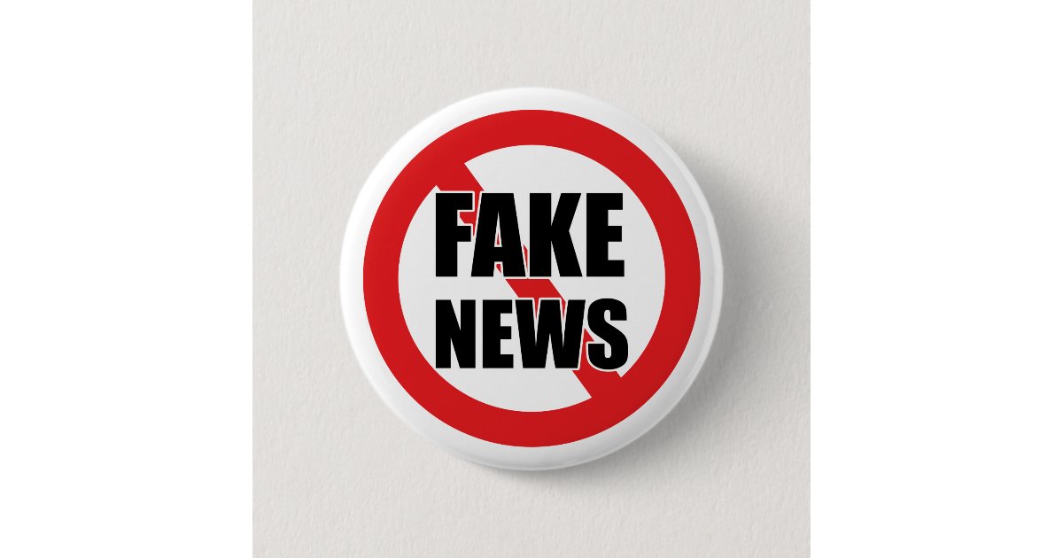 No More Fake News Badge Pin Button | Zazzle