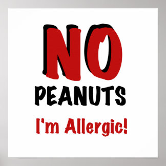 Nut Allergy Posters | Zazzle.co.uk
