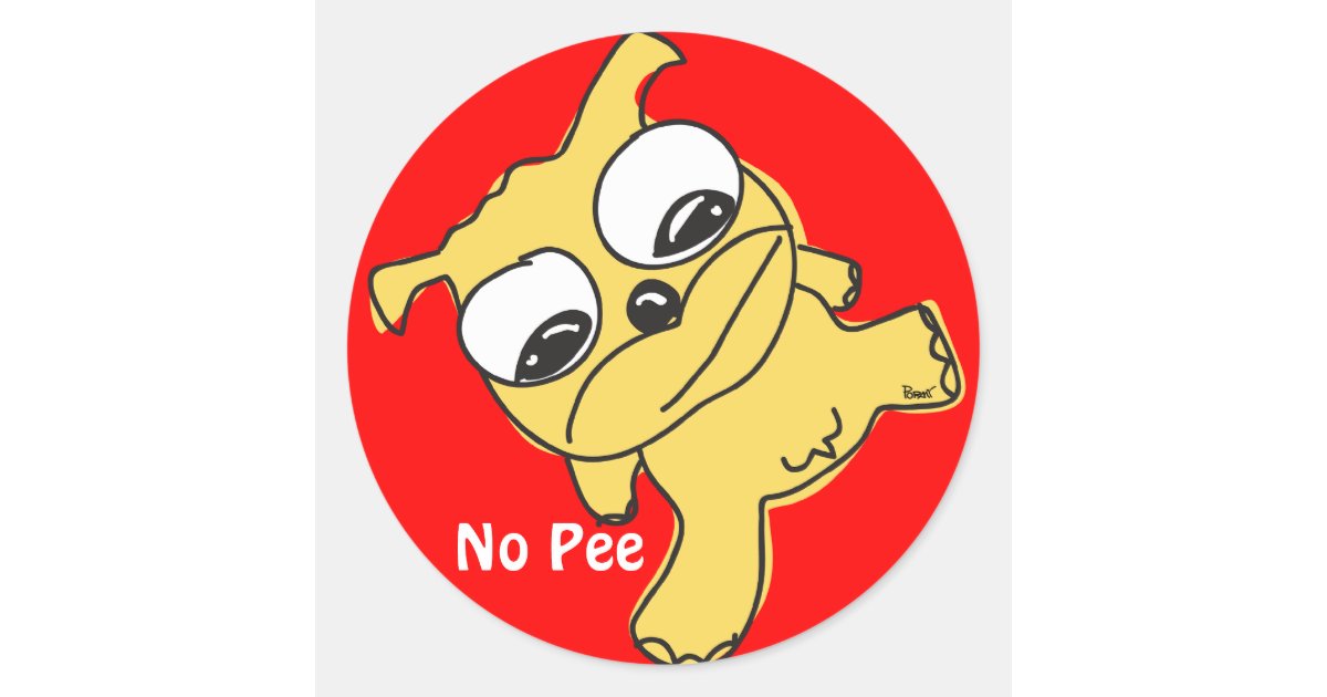 No Pee Sticker | Zazzle