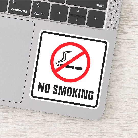 No smoking vinyl decal with black border | Zazzle.co.uk