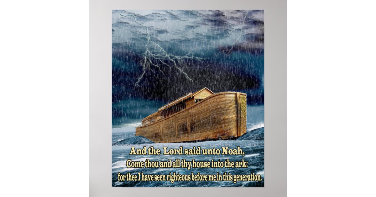 Noah"s ark and prayer poster | Zazzle