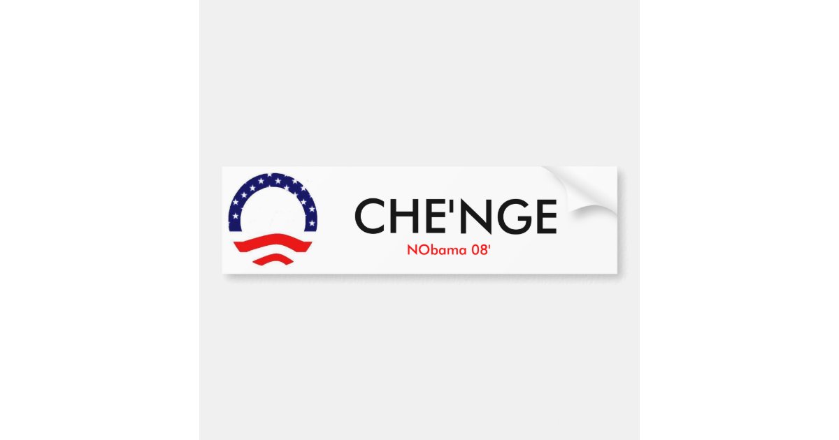 Nobama Che'nge Bumper Sticker | Zazzle