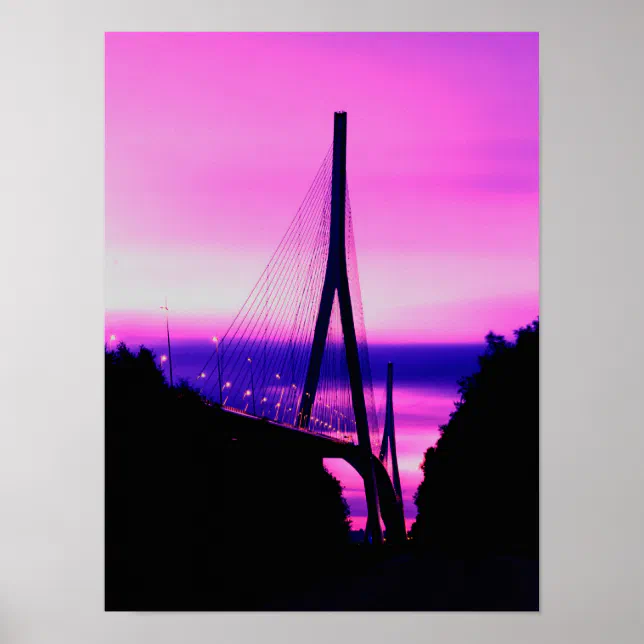 Normandy Bridge, Le Havre, France Poster | Zazzle