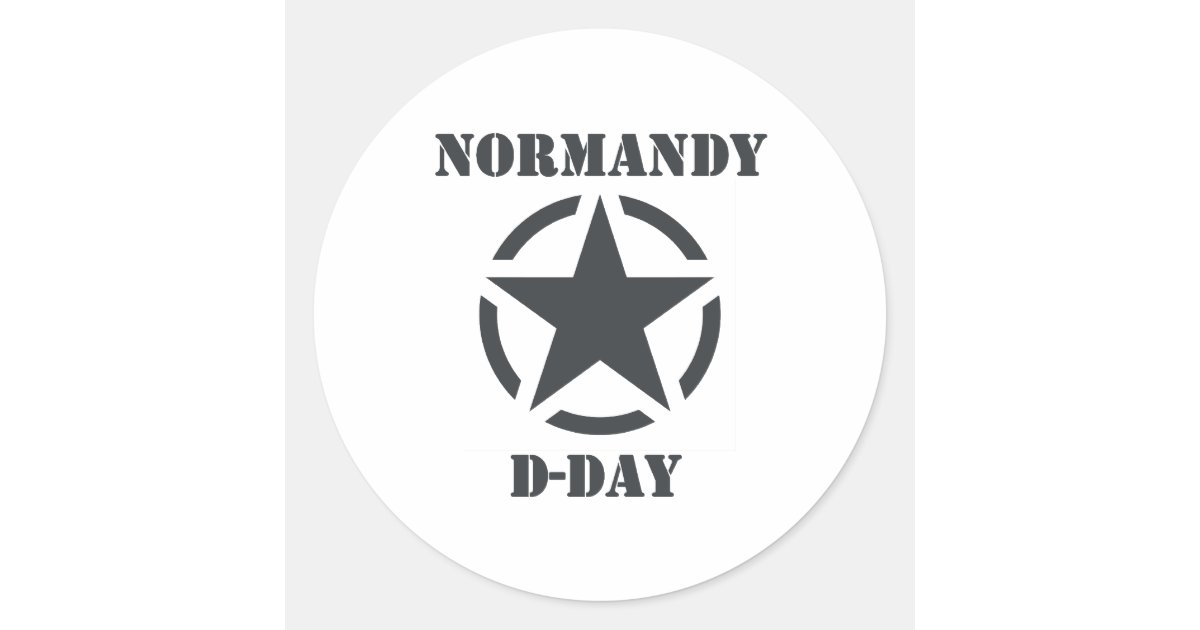 Normandy D-Day Classic Round Sticker | Zazzle