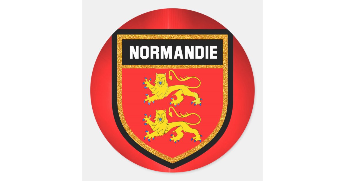 Normandy Flag Classic Round Sticker | Zazzle