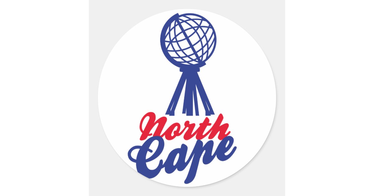 NORTH CAPE GLOBE SCULP. CLASSIC ROUND STICKER | Zazzle