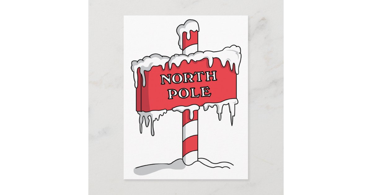 North Pole Holiday Postcard | Zazzle.co.uk