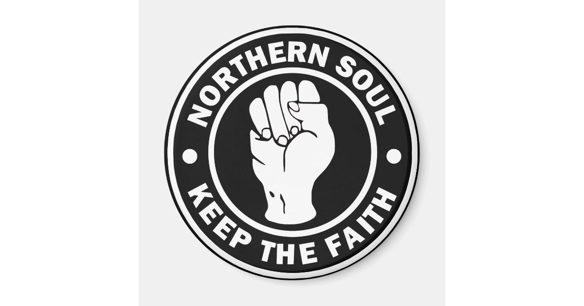 northern soul Logo black Magnet | Zazzle