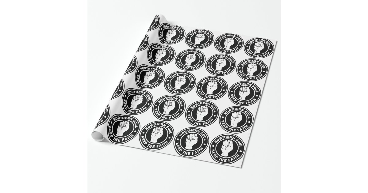 northern soul Logo black Wrapping Paper | Zazzle