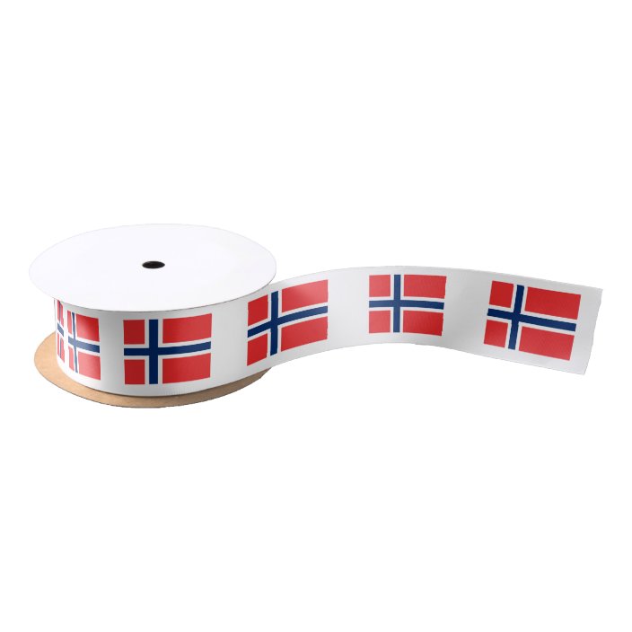 Norway flag gift ribbon for Norwegian theme party Satin Ribbon | Zazzle ...