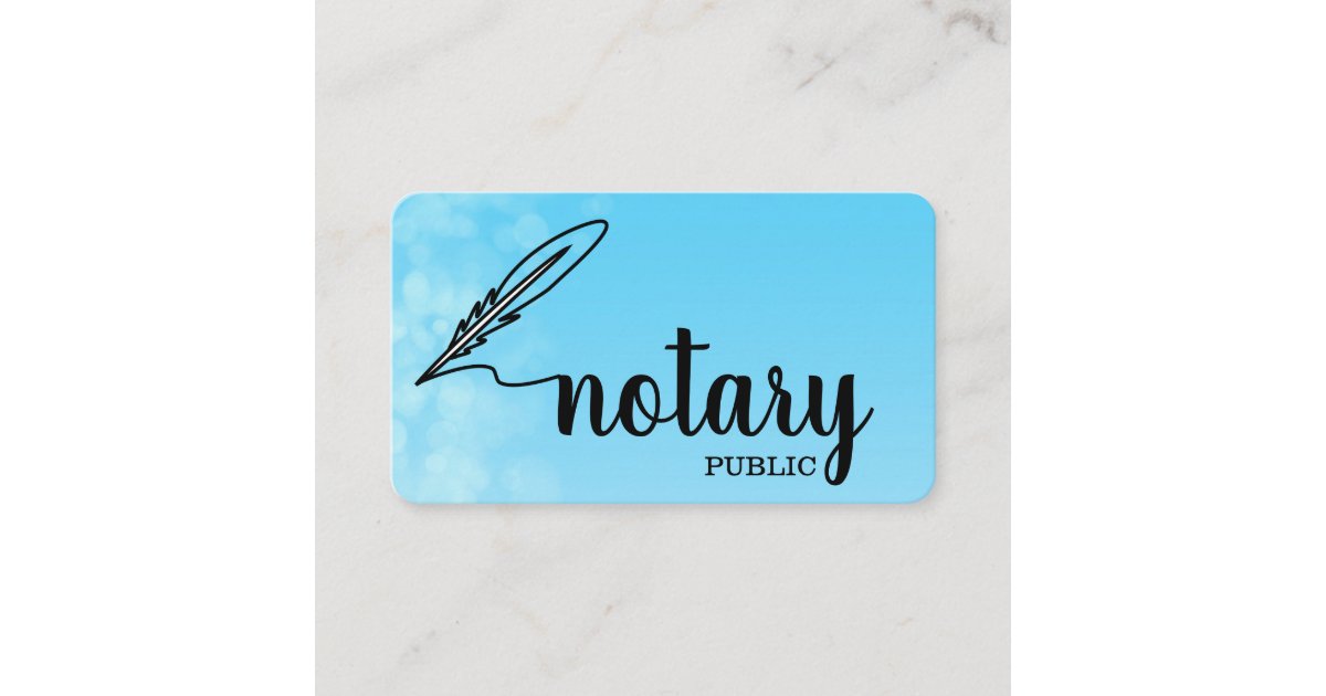 Notary Public Elegant Script Plain Business Card | Zazzle
