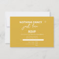 Nothing Fancy Just Love Retro Colourful Wedding RSVP Card | Zazzle
