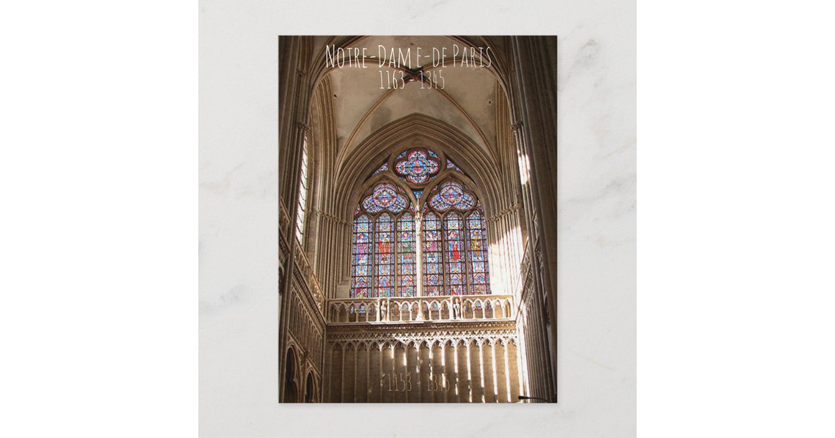Notre-Dame de Paris 1163-1345 Postcard | Zazzle