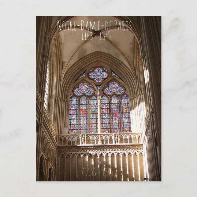 Notre-Dame de Paris 1163-1345 Postcard | Zazzle